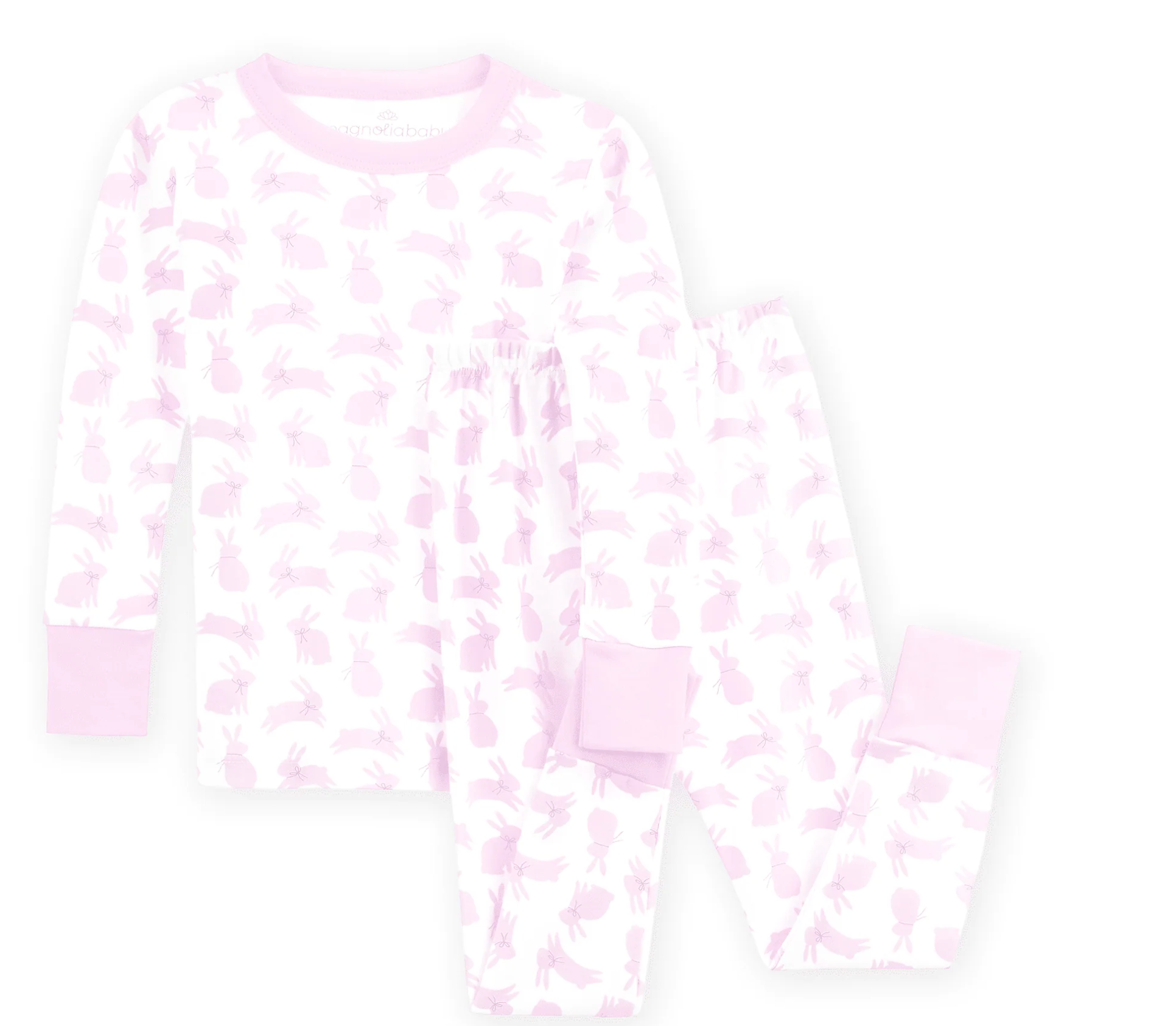Leaping Bunnies Long Pajamas - Pink – Cottontail & Co.
